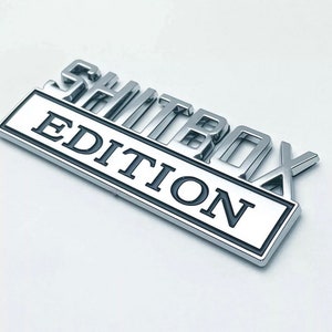SHITBOX EDITION Car Badge Emblem Shit Box Funny Joke Car Badge for Car ...