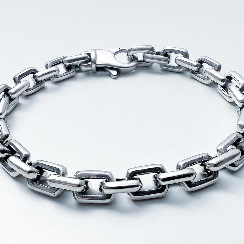 Solid 925 Sterling Silver Bracelet - Etsy