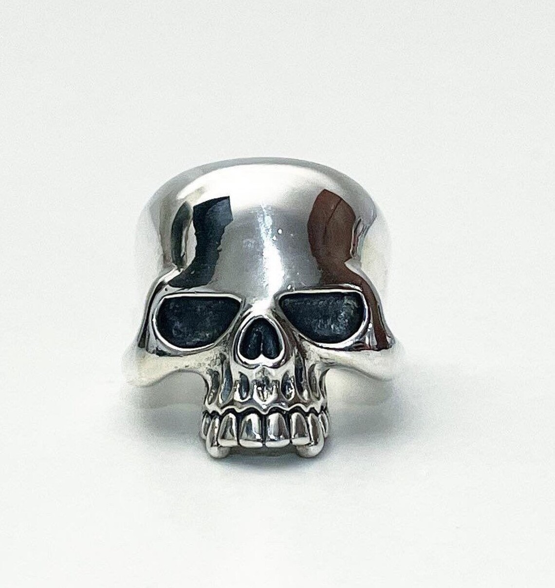 HEAVY 925 Sterling Silver Skull Ring for Men and Women Punk Gothic Ring ...