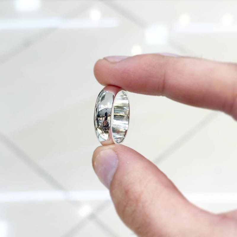 Wedding Ring Pure Silver - Etsy UK