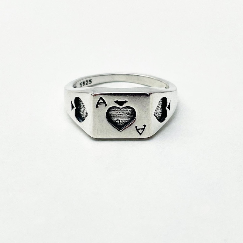 Mens Signet Ring Poker - Etsy UK