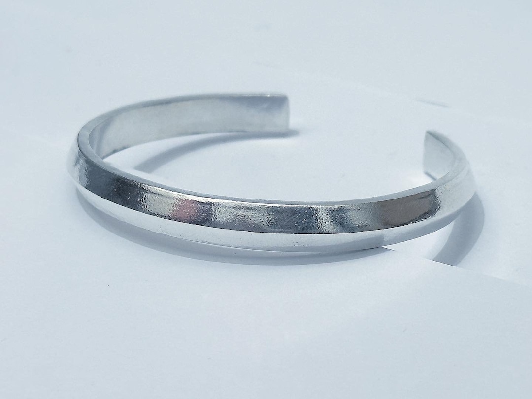 SOLID HEAVY 999 Silver Bracelet B Shape Open Cuff Torque Bangle Silver Pure Jewelry Heavy Singh ...