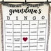 Personalized Bingo Blanket, Grandparent Gift, Gift for Mom, Gift for ...