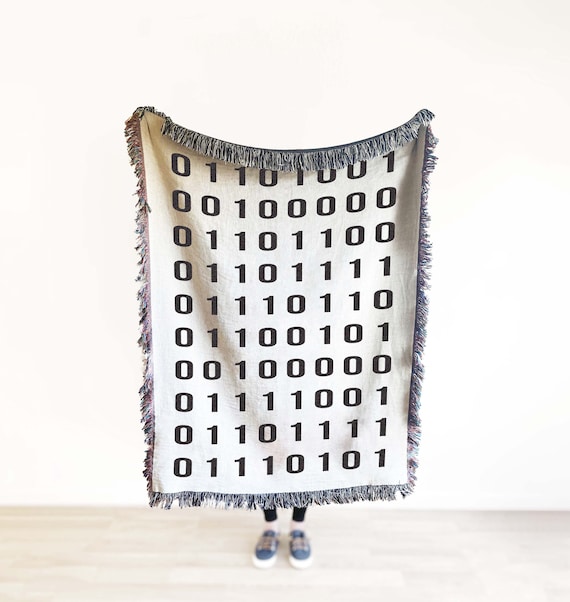 Personalized Binary Code Woven Throw Blanket Custom Secret - Etsy