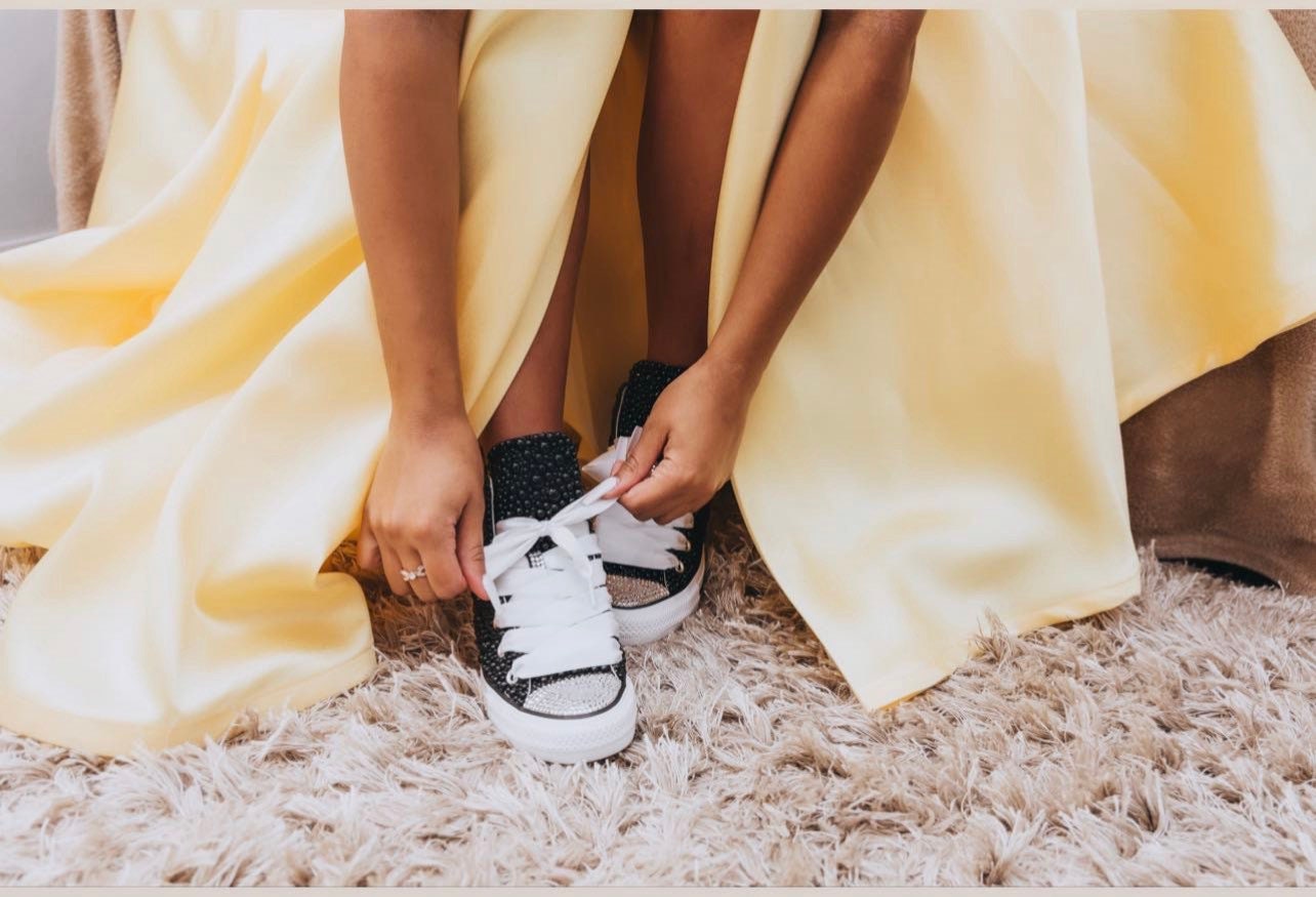 Custom Blinged Converse - Etsy