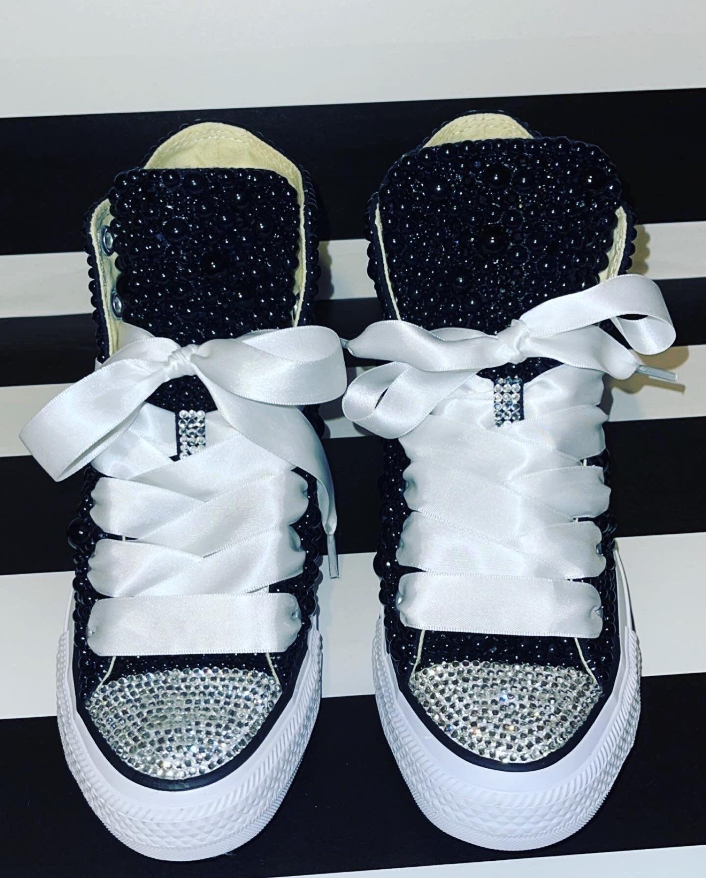 Custom Blinged Converse - Etsy