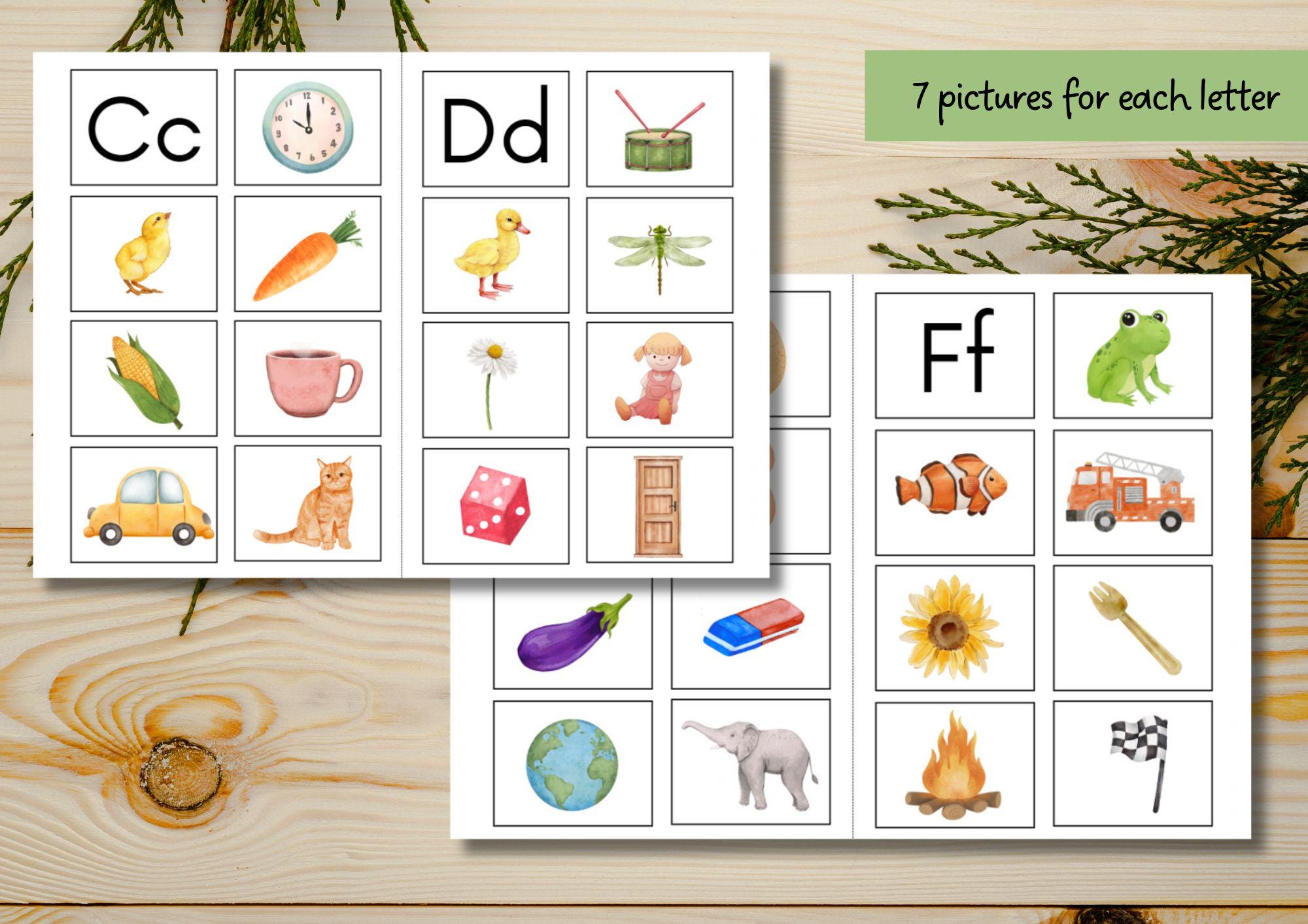 Beginning Letter Sound Sorting Cards, Alphabet Picture Sorting Card ...
