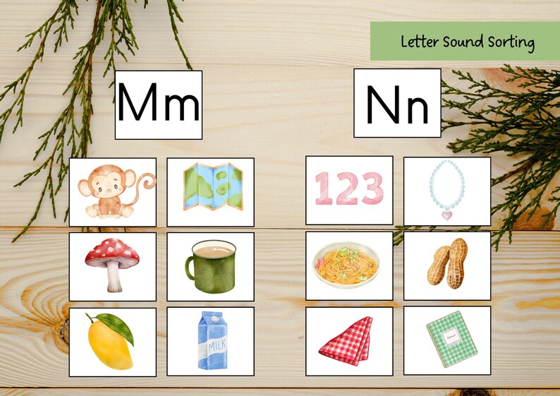 Beginning Letter Sound Sorting Cards, Alphabet Picture Sorting Card ...