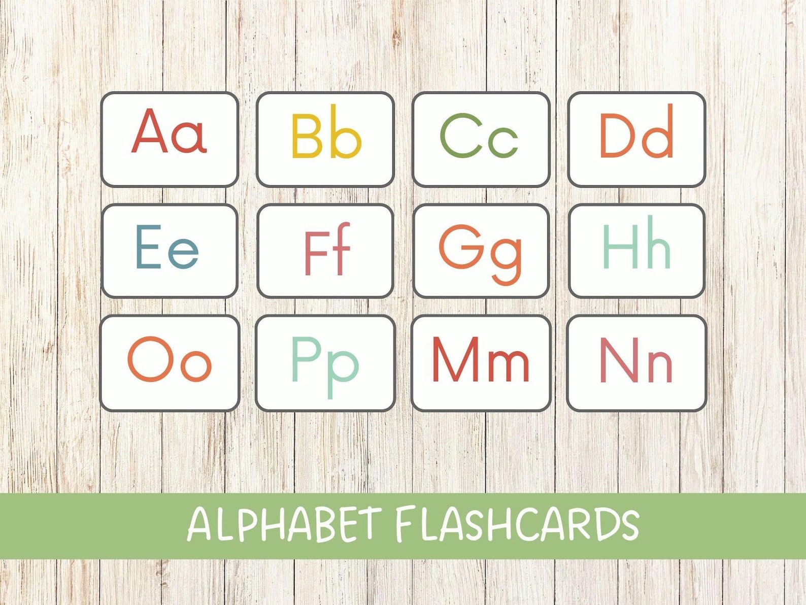 Alphabet Flashcards, Printable ABC Cards, Homeschool Printable, Learn ...