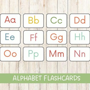 Alphabet Flashcards, Printable ABC Cards, Homeschool Printable, Learn ...