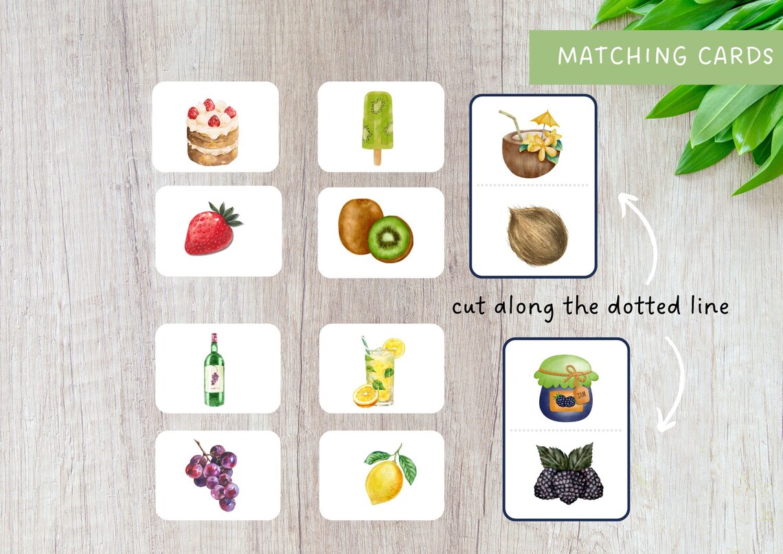 Fruits Matching Card, Fruit Printable, Learning Fruits, Homeschool ...