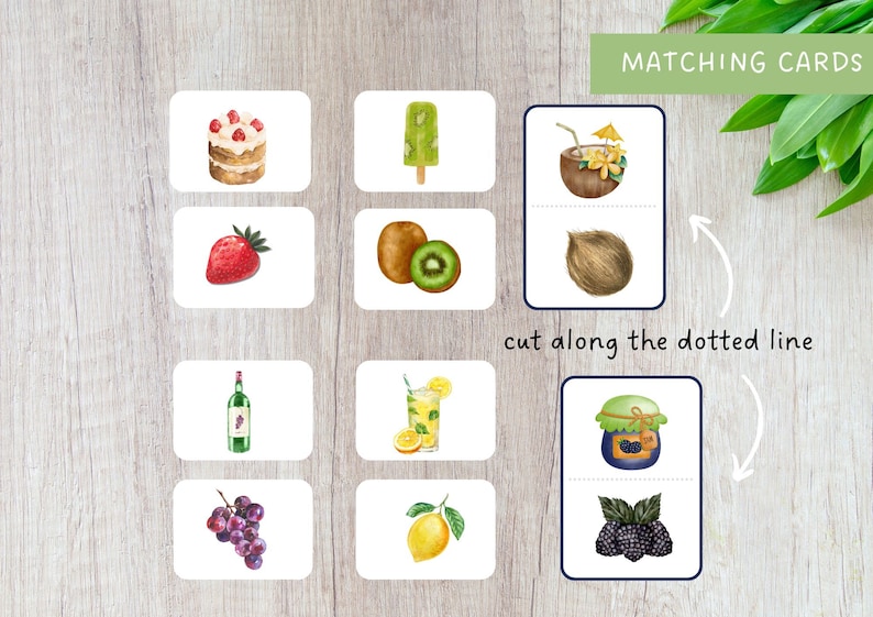 Fruits Matching Card, Fruit Printable, Learning Fruits, Homeschool ...