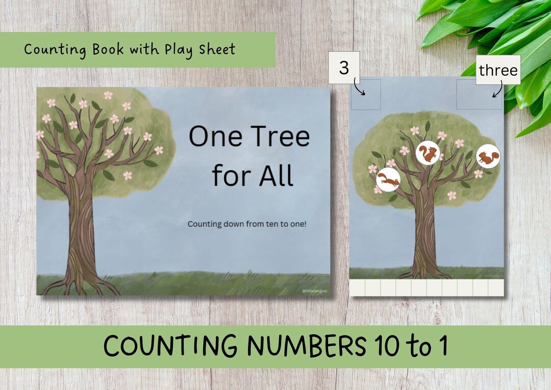 Printable Counting Book, Interactive Animal Cut-outs, Printable for ...
