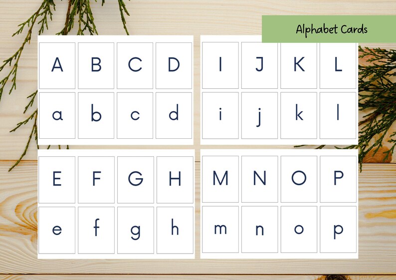 Alphabet Poster and Flashcards, Printable ABC Cards, Alphabet Poster ...