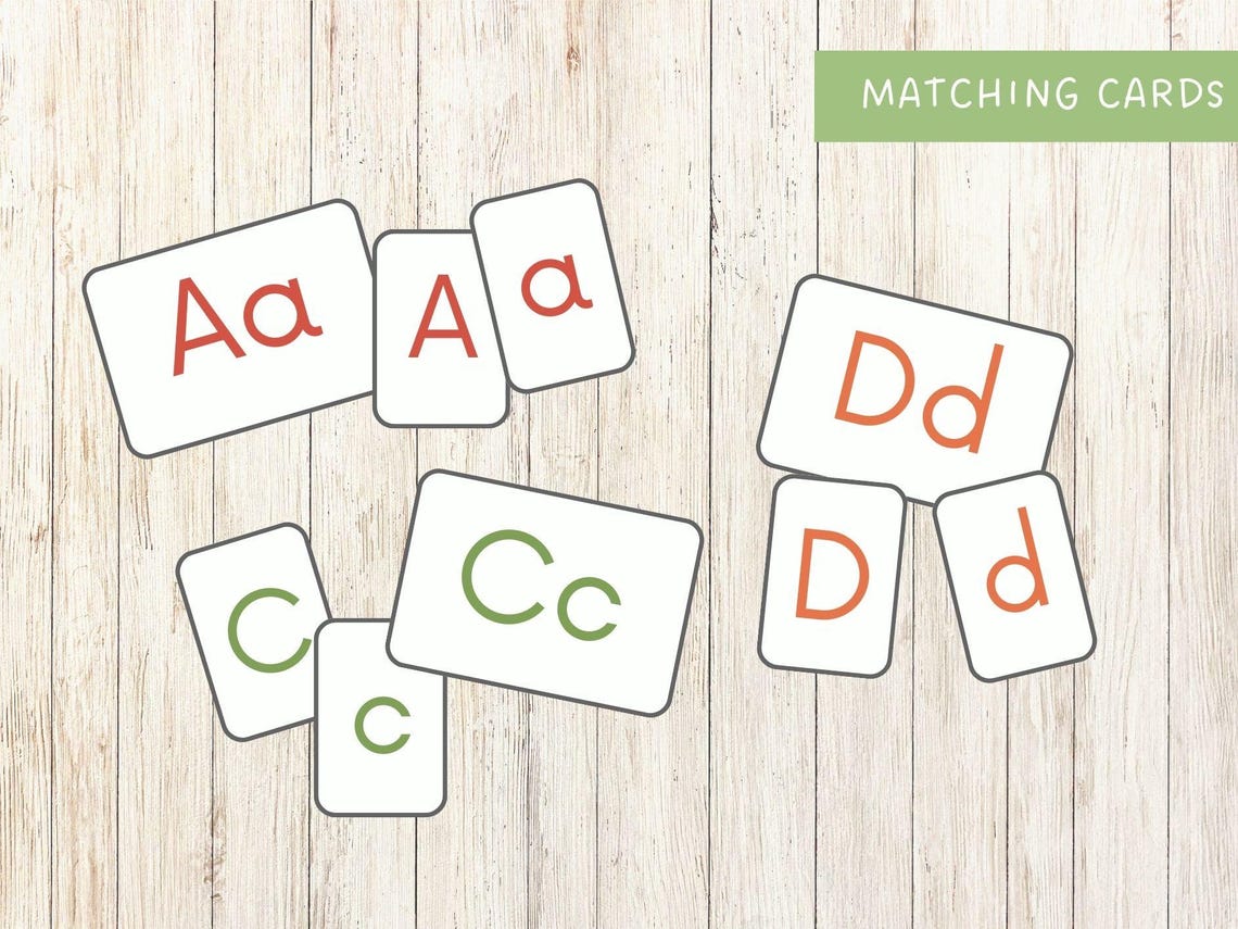 Alphabet Flashcards, Printable ABC Cards, Homeschool Printable, Learn ...