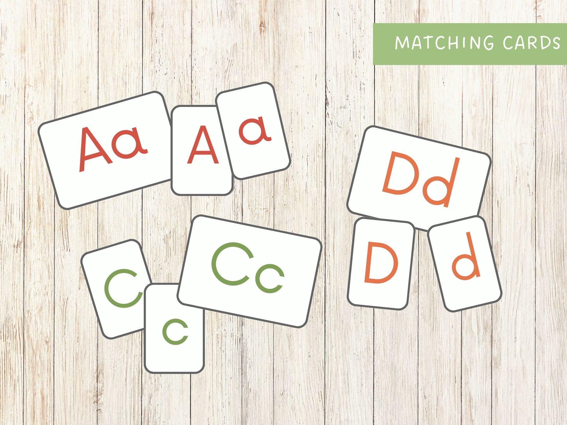 Alphabet Flashcards, Printable ABC Cards, Homeschool Printable, Learn ...