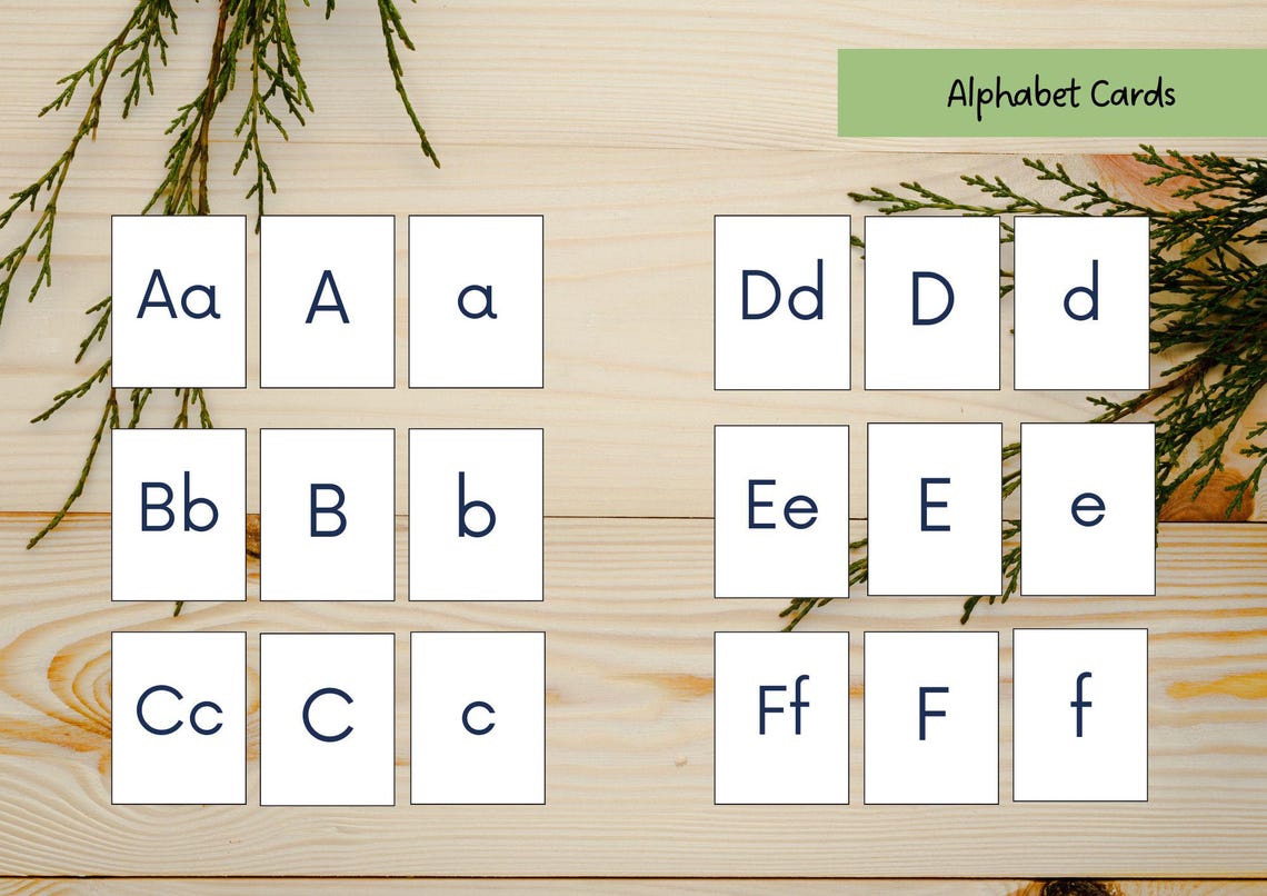 Alphabet Poster and Flashcards, Printable ABC Cards, Alphabet Poster ...