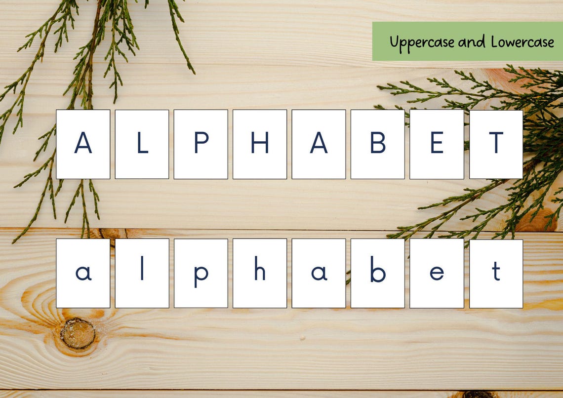 Alphabet Poster and Flashcards, Printable ABC Cards, Alphabet Poster ...