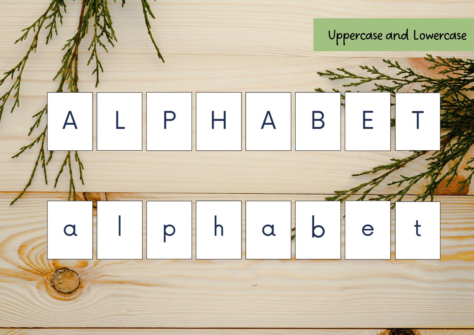 Alphabet Poster and Flashcards, Printable ABC Cards, Alphabet Poster ...