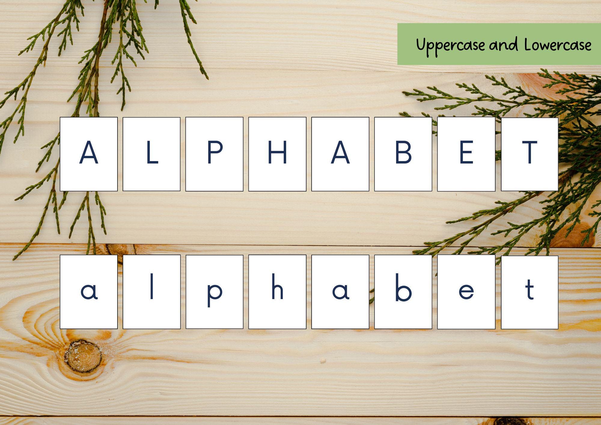 Alphabet Poster and Flashcards, Printable ABC Cards, Alphabet Poster ...