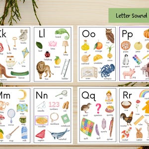 Alphabet Letter Sound Mini Poster, Beginning Letter Sound Poster ...