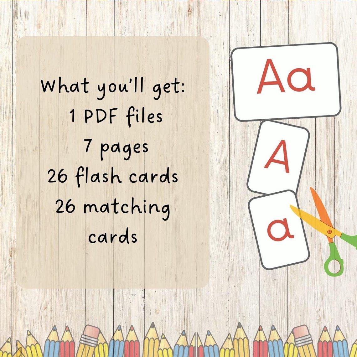 Alphabet Flashcards, Printable ABC Cards, Homeschool Printable, Learn ...