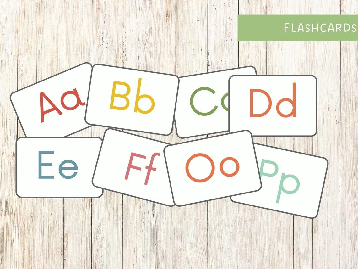 Alphabet Flashcards, Printable ABC Cards, Homeschool Printable, Learn ...