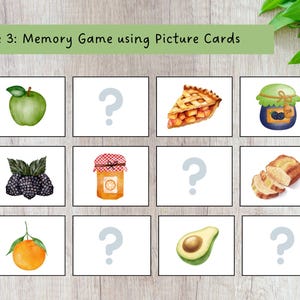 Fruit & Food Matching Cards, Learn Fruits, Kids Learning Game ...