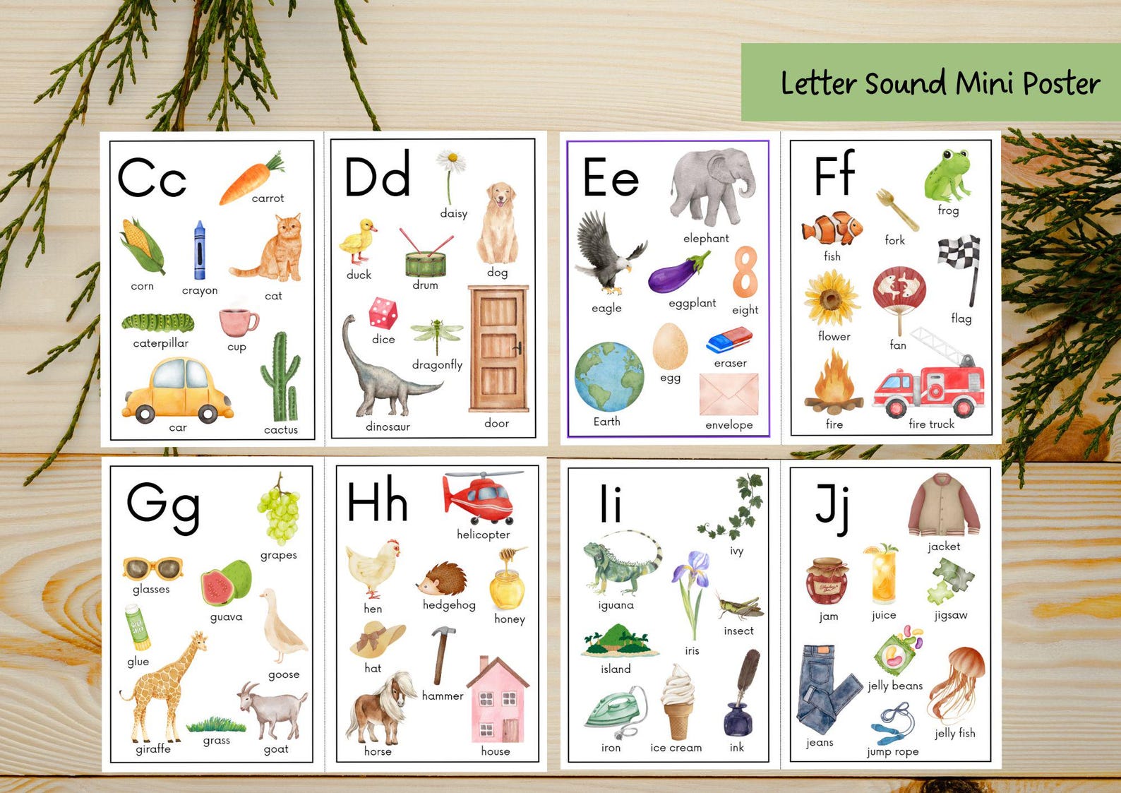 Alphabet Letter Sound Mini Poster, Beginning Letter Sound Poster ...