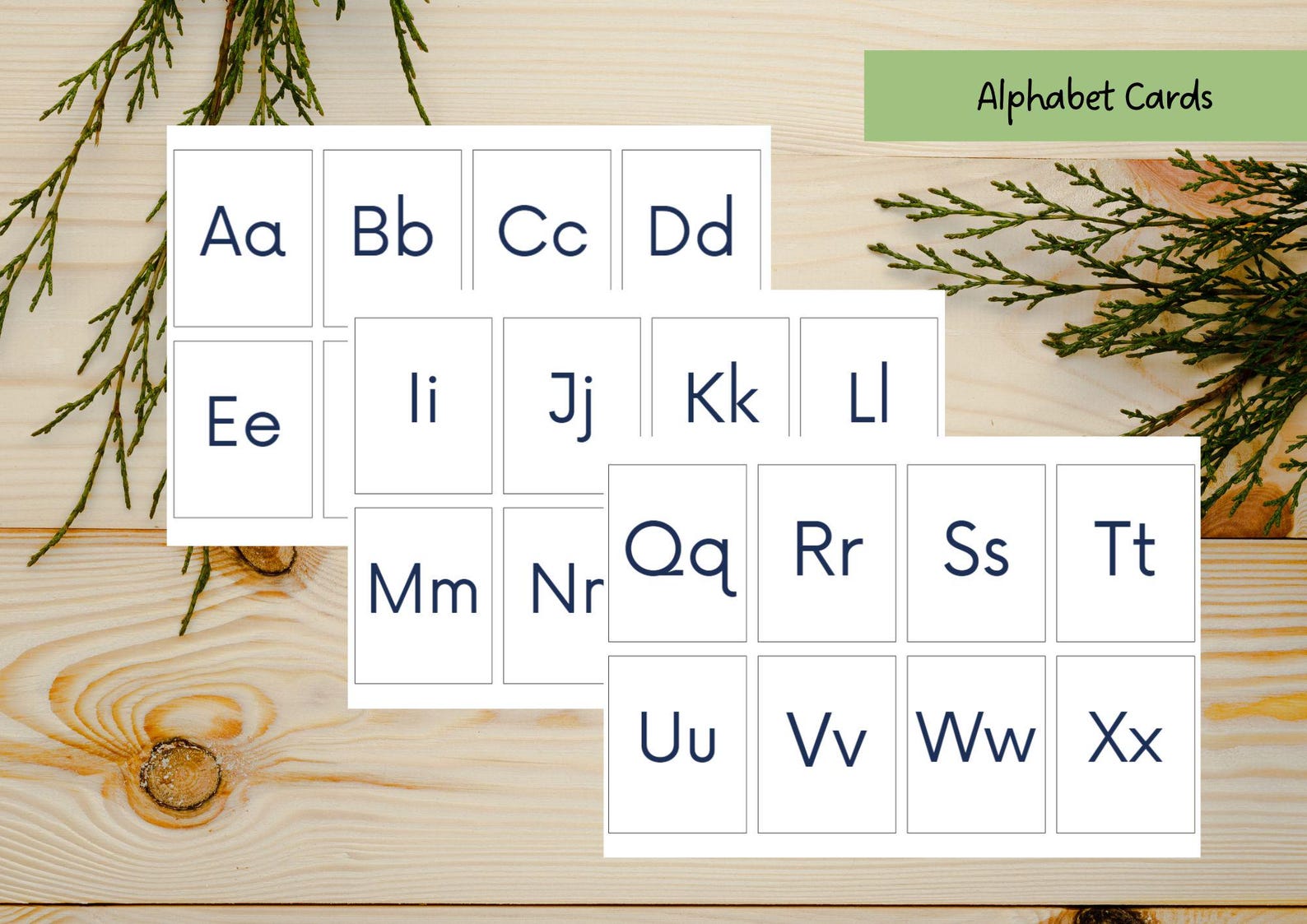 Alphabet Poster and Flashcards, Printable ABC Cards, Alphabet Poster ...