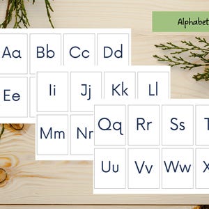Alphabet Poster and Flashcards, Printable ABC Cards, Alphabet Poster ...