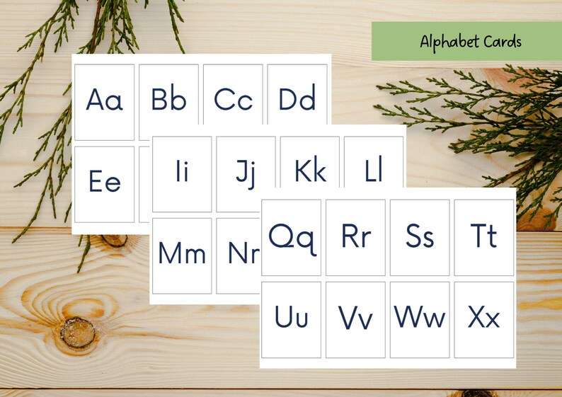 Alphabet Poster and Flashcards, Printable ABC Cards, Alphabet Poster ...
