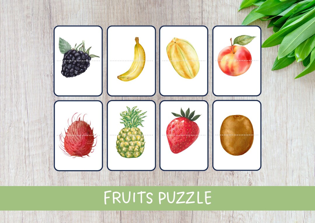 Fruits Puzzle, Fruit Printable, Learning Fruits, Homeschool Printable ...
