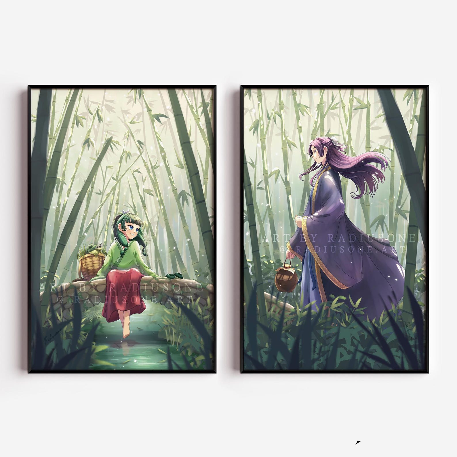 Apothecary Diaries Maomao Jinshi Inspired Poster Print Illustration by ...