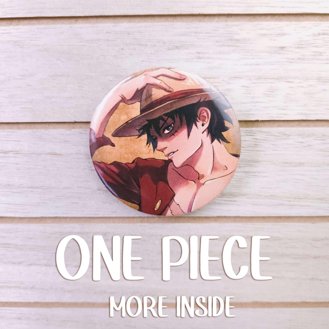 One Piece Buttons Fan Art Pinback Badge Magnet Keychain Sleeve Set ...