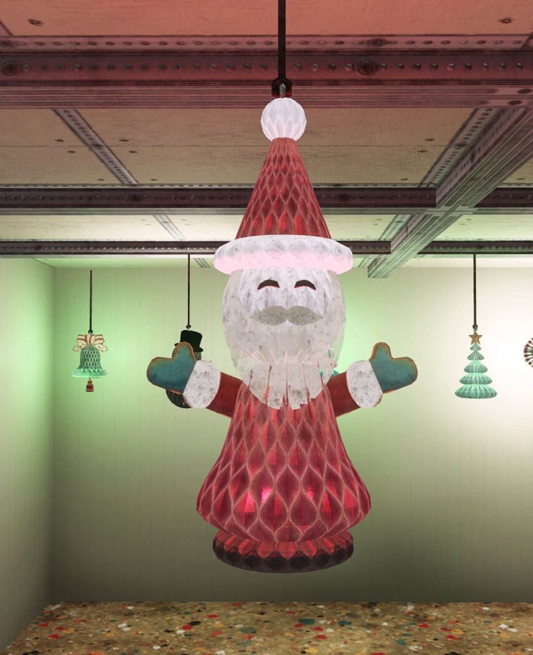 PC Super Rare-honeycomb Paper Standing Santa Plan PC Fallout 76 - Etsy