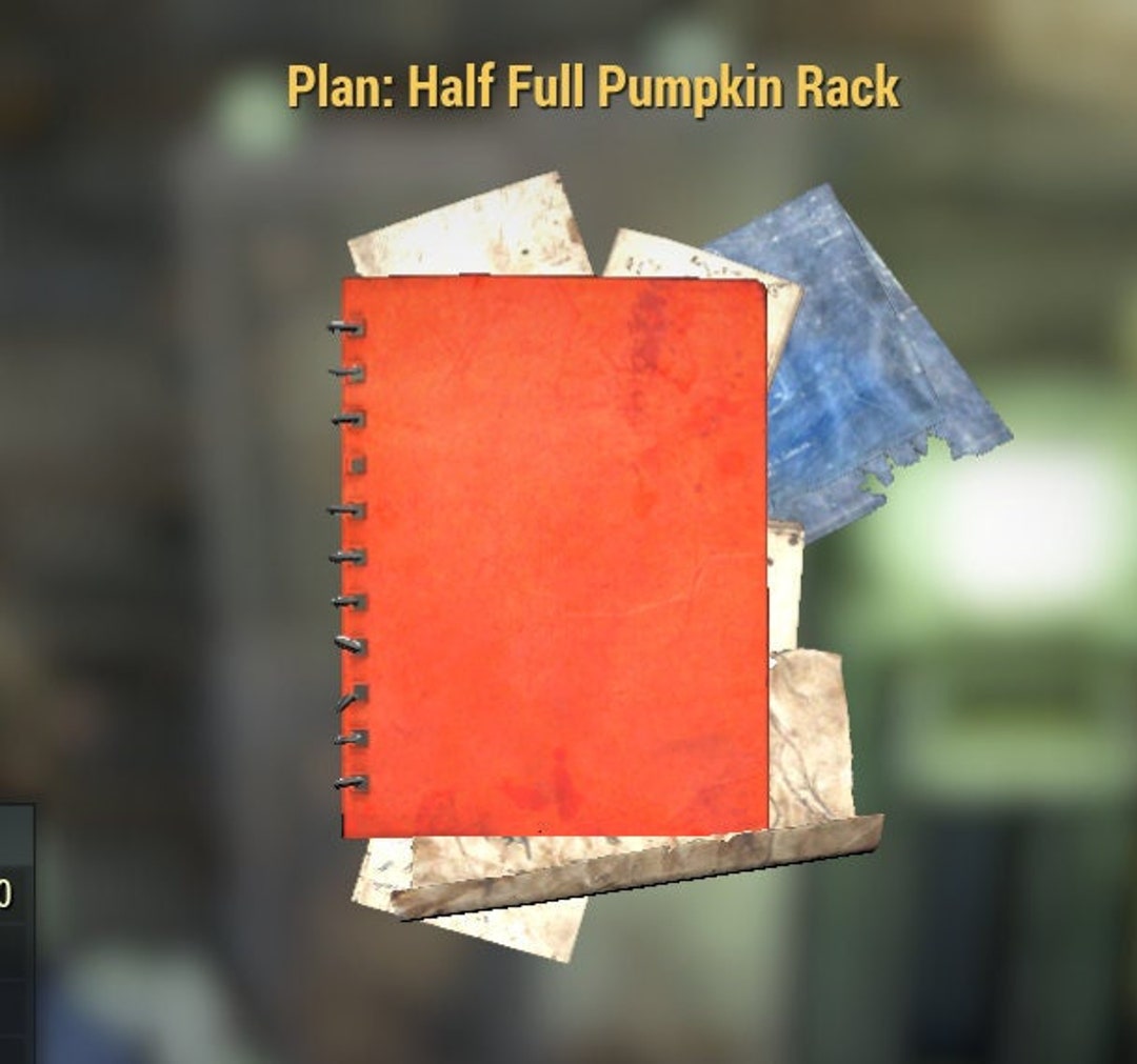 PC Half Pumpkin Rack Plan PC Fallout 76 - Etsy