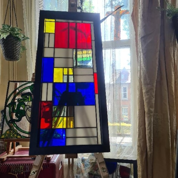 Mondrian Stained Glass - Etsy