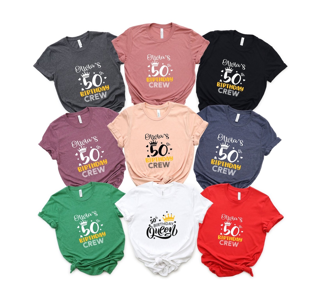 Custom Birthday Queen and Crew Shirt, Birthday Team Shirt, Bday Party ...