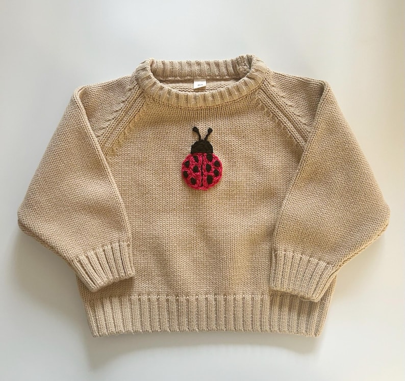 Hand Embroidered Ladybird Kids Knitted Sweater, Kids and Baby Clothing ...