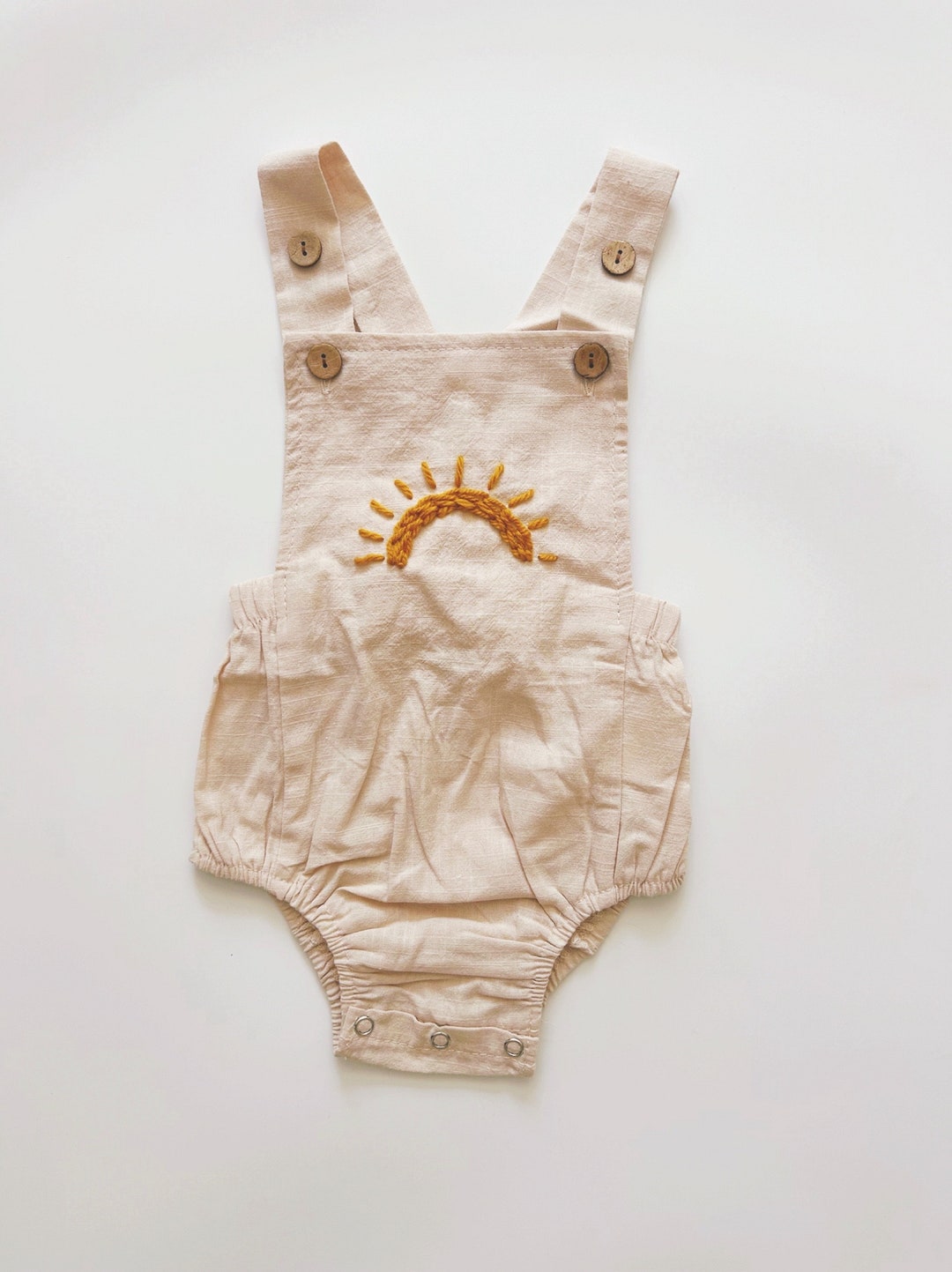 Gender Neutral Baby Overalls, Hand Embroidered Baby Overalls, Baby ...