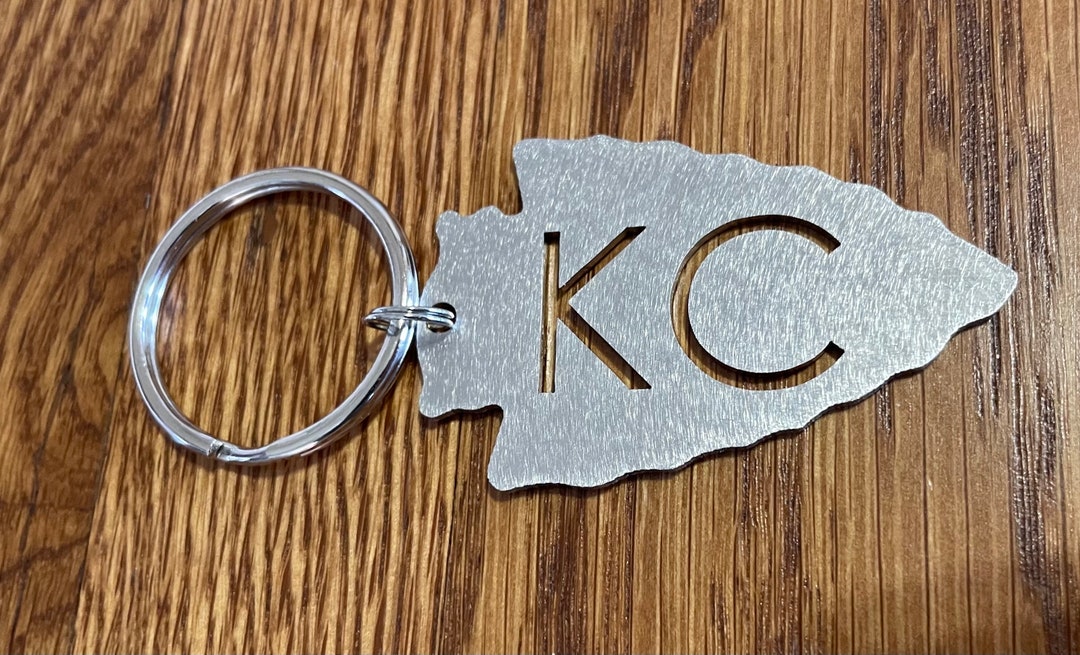 KC Chiefs Kansas City Keychain Ornament NFL Football Lasercut Stainless ...