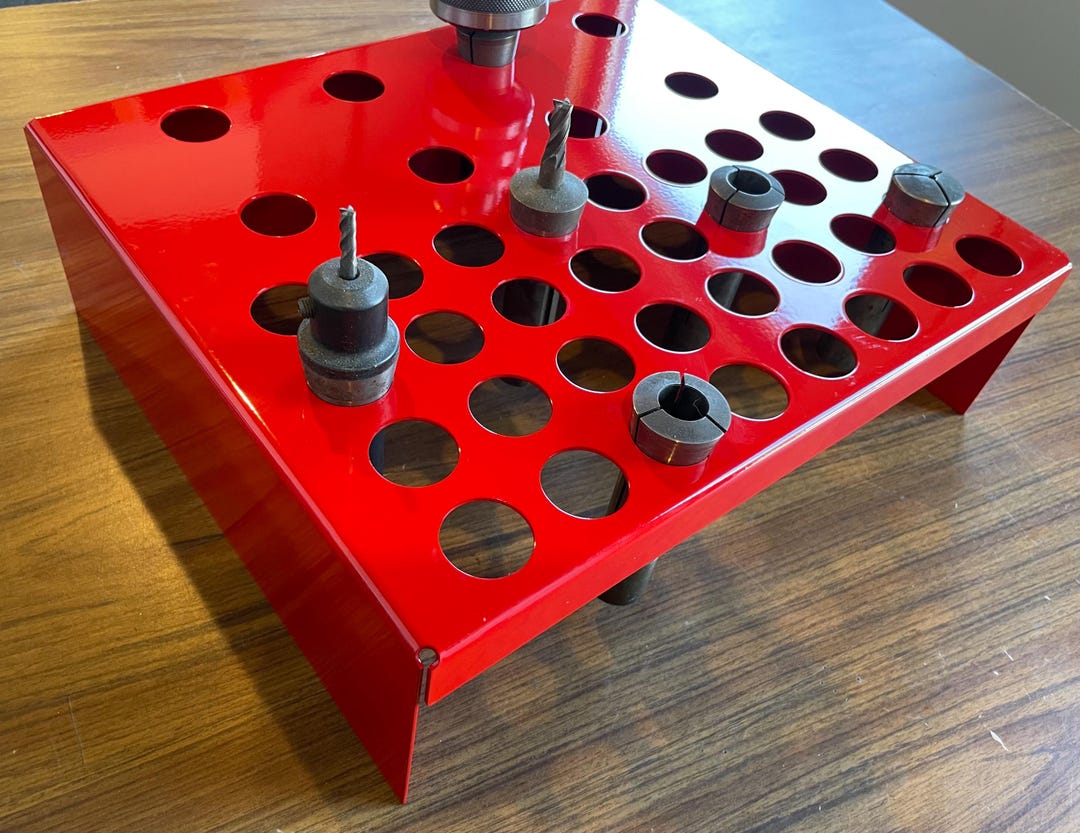 Made in USA Large 40 Collet Rack Tray R8 Bench Top Drawer Steel Metal ...