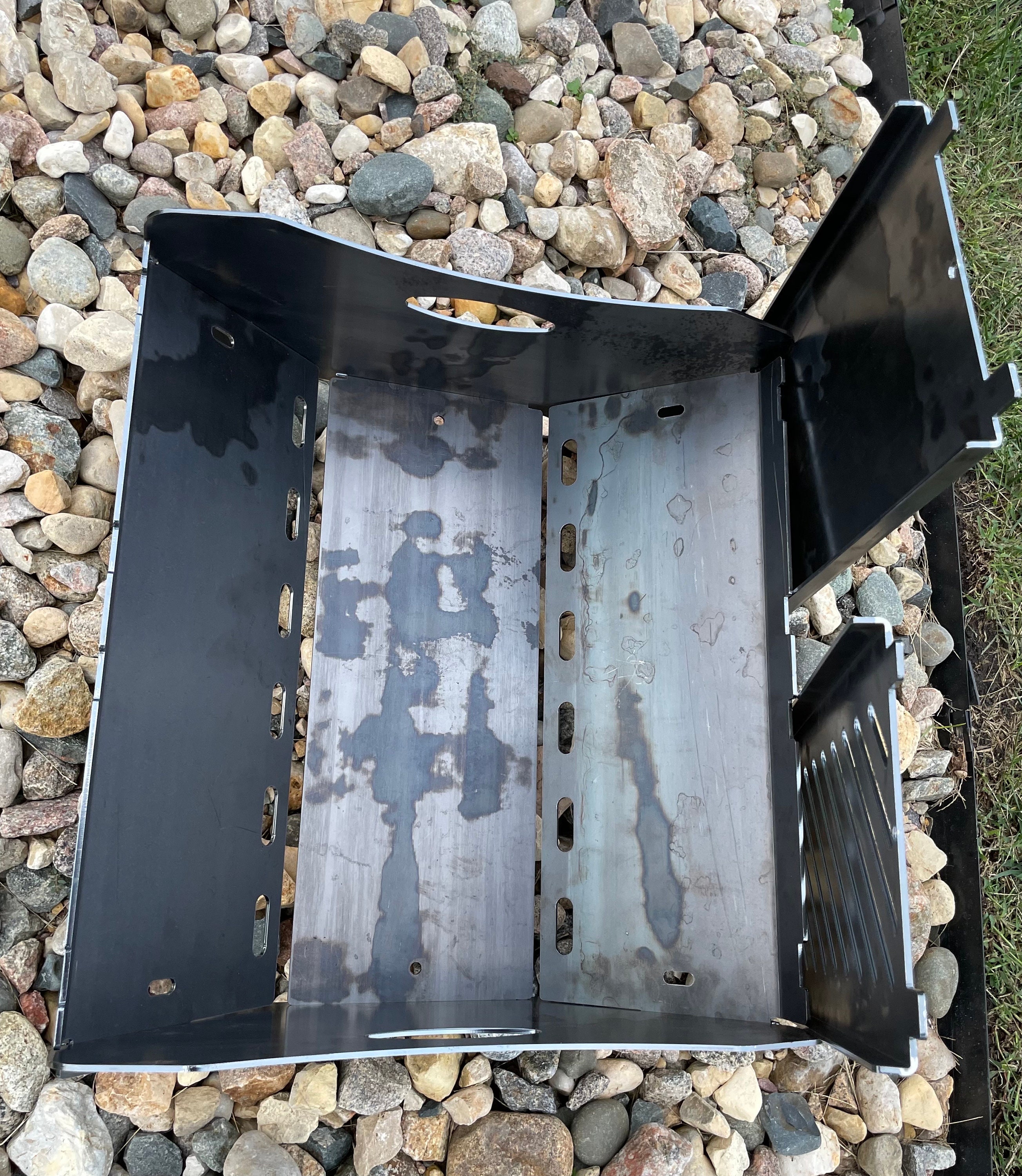 Collapsible Fire Pit Grill Griddle Tailgating Camping Overlanding USA ...