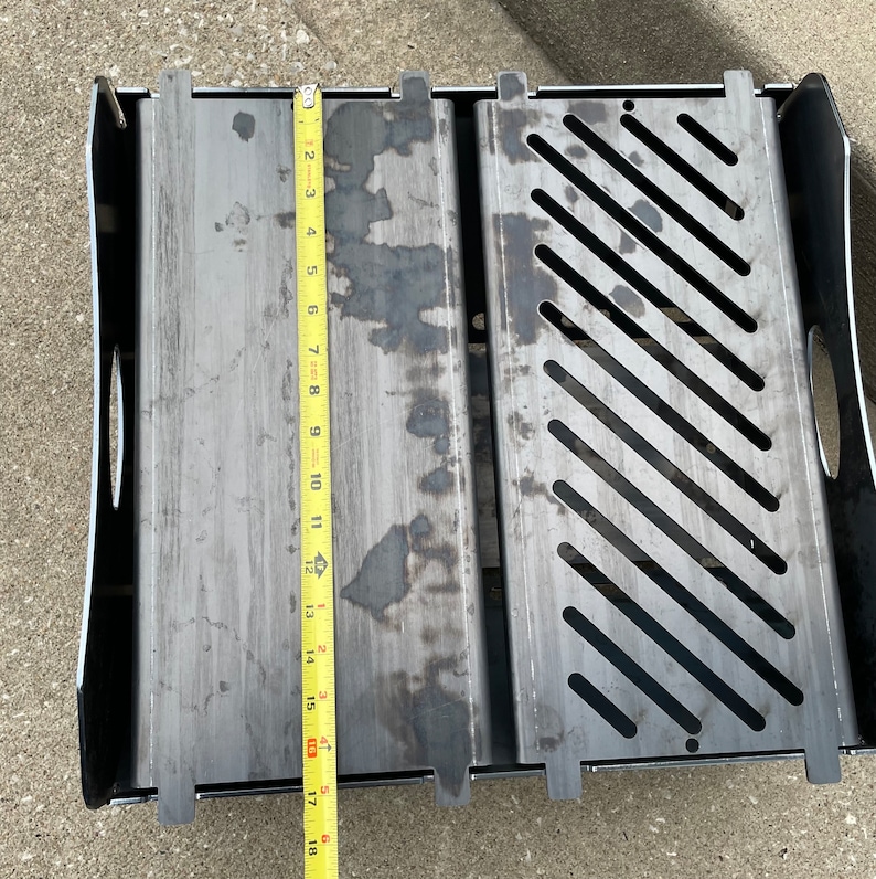 Collapsible Fire Pit Grill Griddle Tailgating Camping Overlanding USA ...