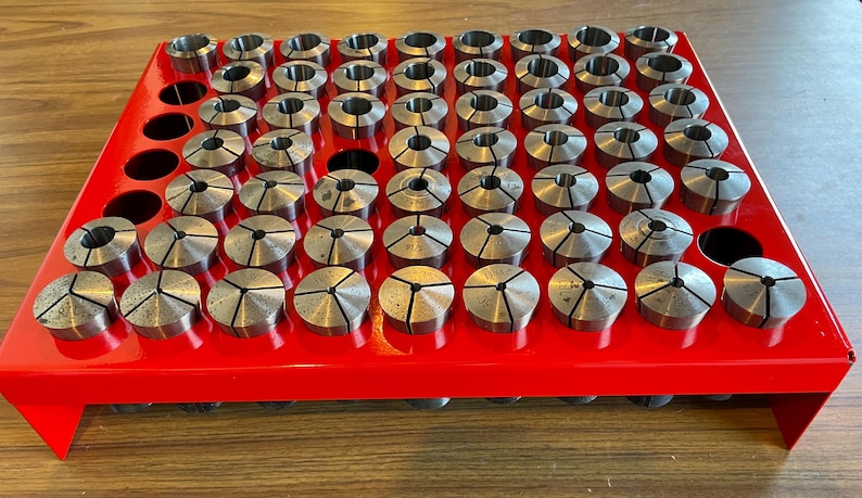 Made in USA Large 63 Collet Rack Tray 5C Benchtop Drawer Steel Metal 1/ ...