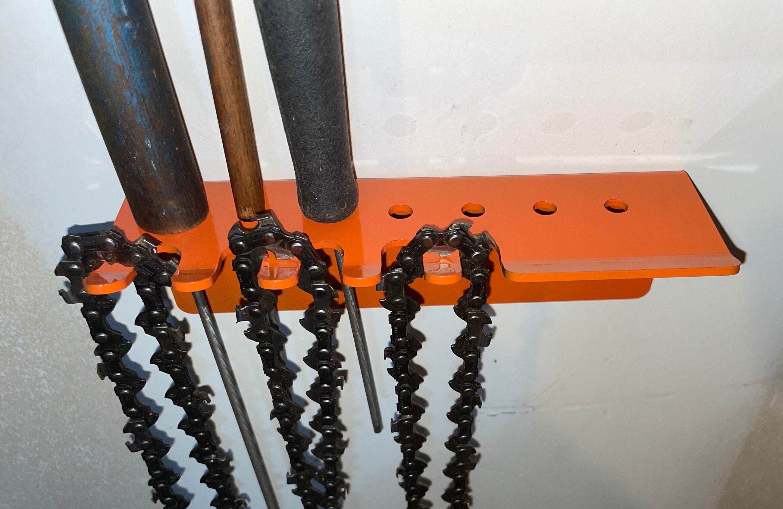 Chainsaw Chain & Tool Rack Hanger Shelf Garage Wall Hook USA Stihl ...