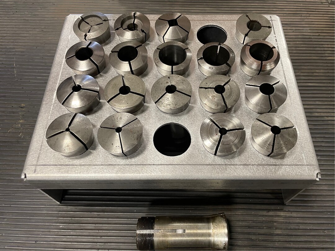 Made in USA Small 20 Collet Rack Tray 5C Bench Top Drawer Aluminum ...