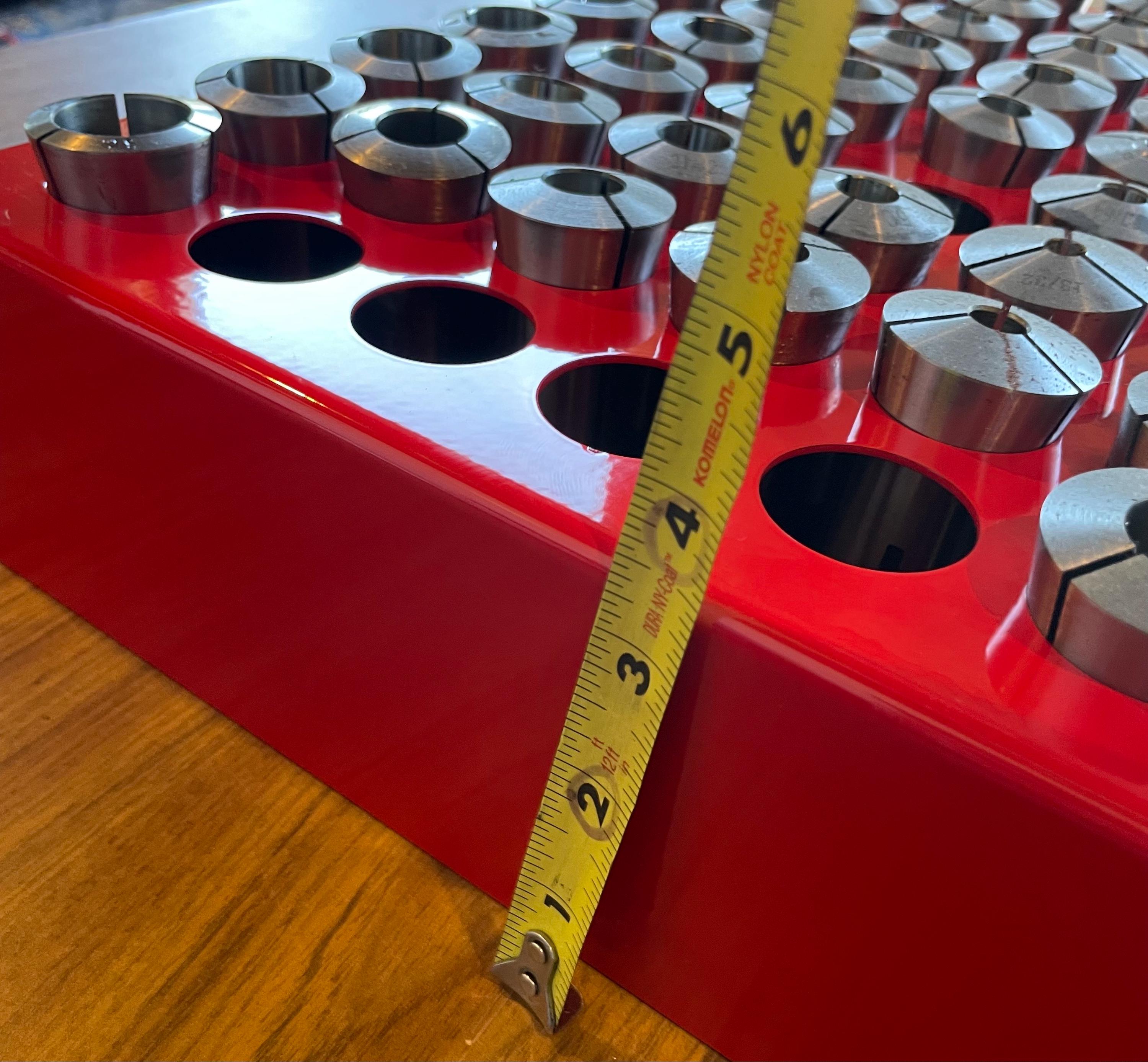 Made in USA Large 63 Collet Rack Tray 5C Benchtop Drawer Steel Metal 1/ ...