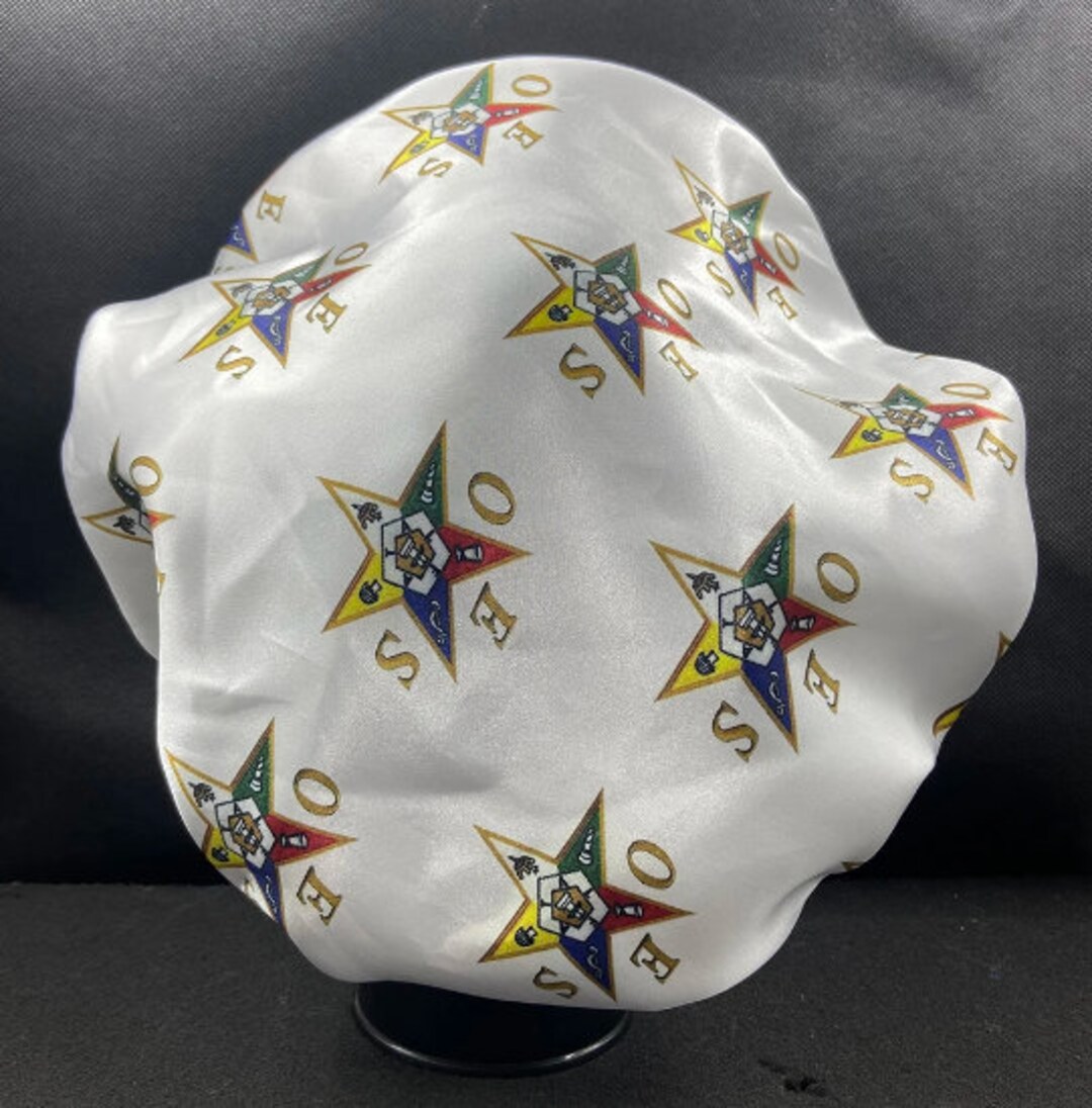 O E S Satin Bonnet Eastern Star White - Etsy